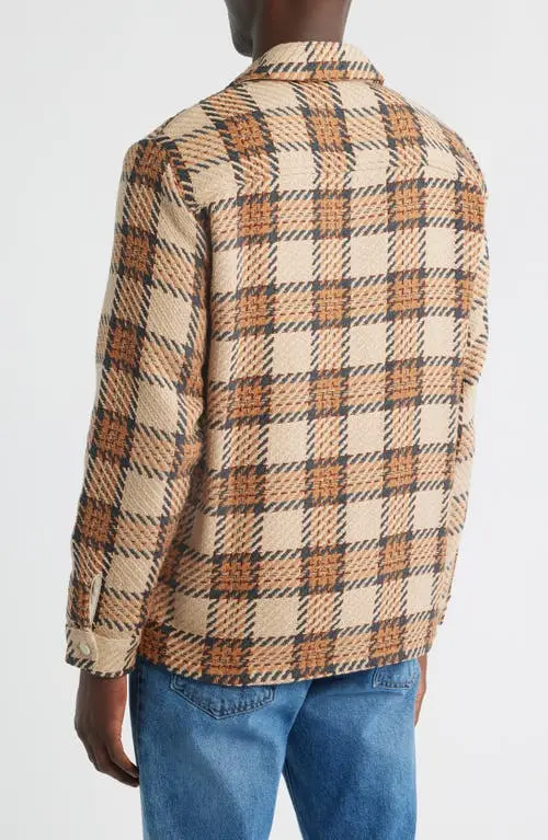 WAX LONDON Whiting Check Cotton Blend Button-up Shirt Jacket