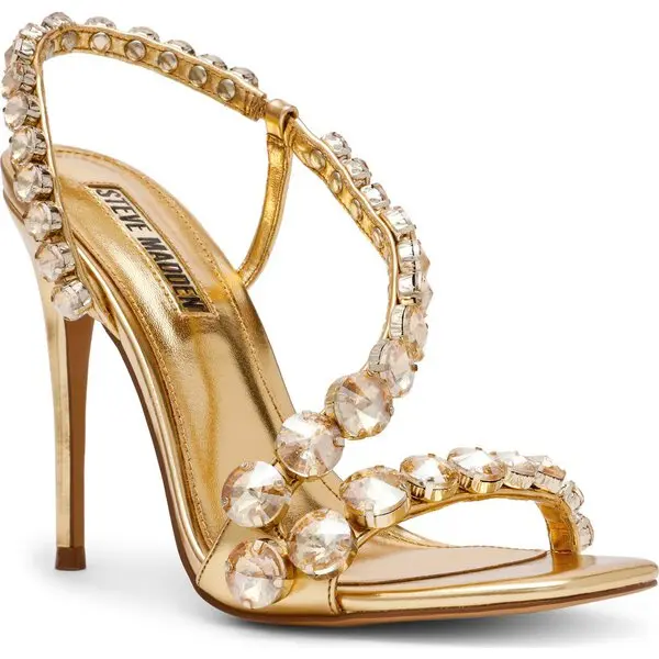 Steve Madden Slingback Sandal With Rhinestone Embellishments