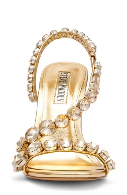 Steve Madden Slingback Sandal With Rhinestone Embellishments
