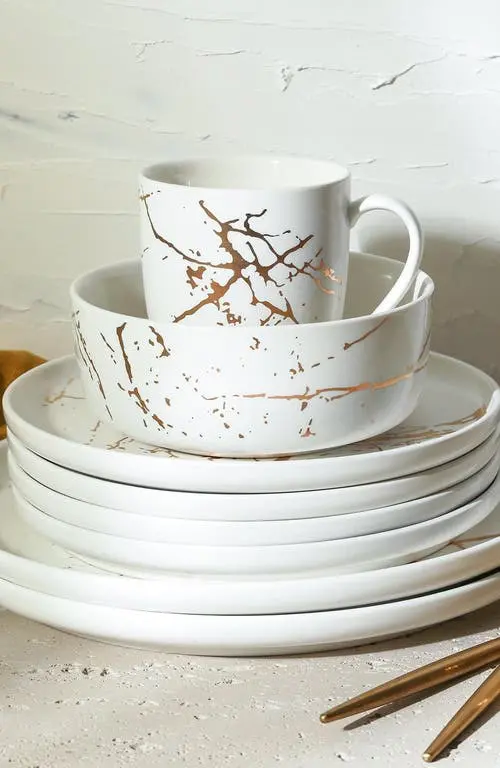 STONE + LAIN Zora Porcelain 16-piece Dinnerware Set