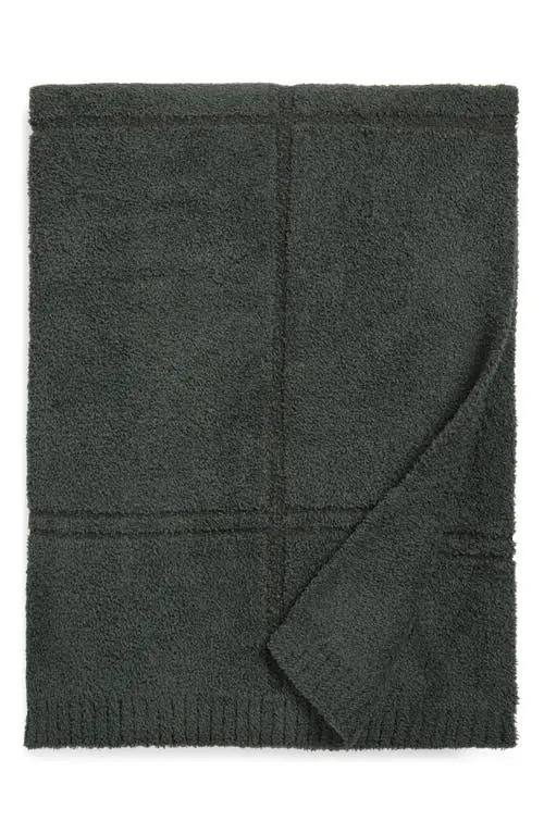 Barefoot Dreams Cozychic® Tonal Plaid Throw Blanket - Dark Moss