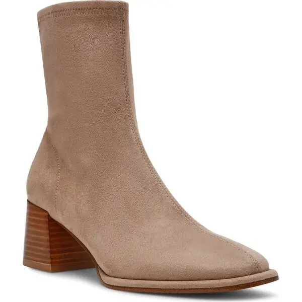 Steve Madden Pammy Block Heel Bootie - Taupe