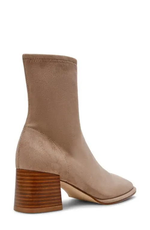 Steve Madden Pammy Block Heel Bootie - Taupe