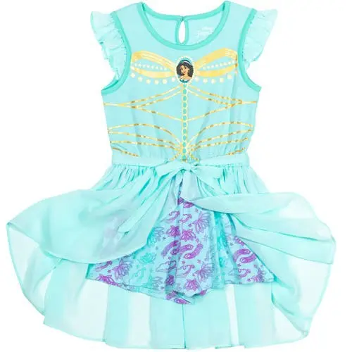 Disney Princess Sleeveless Romper - Princess Jasmine Blue Blue