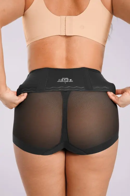 SHAPELLX Mesh Smooth Butt-lifting Brief - Classic Black