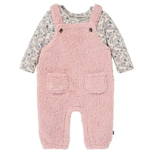 MODERN MOMENTS™ BY GERBER Plush Overall And Long Sleeve Top Set - Pale Mauve