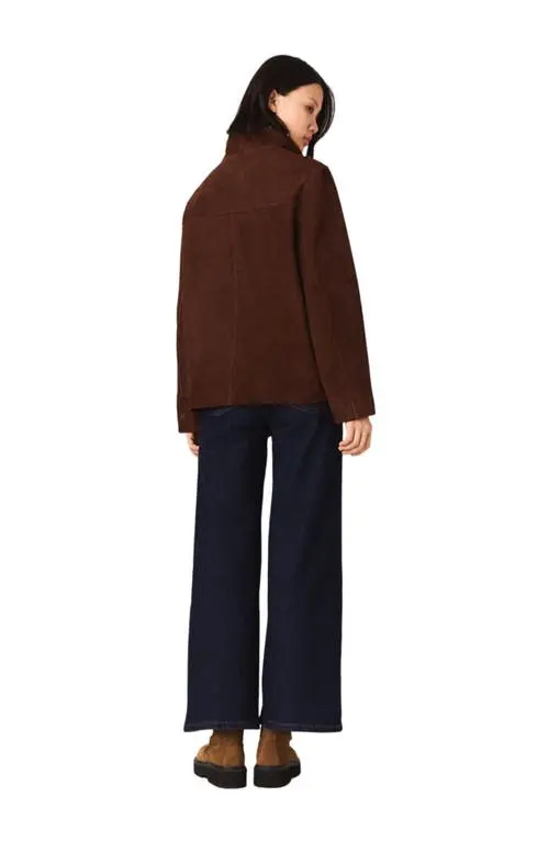 Maje Wide Leg Jeans With Patch Pockets