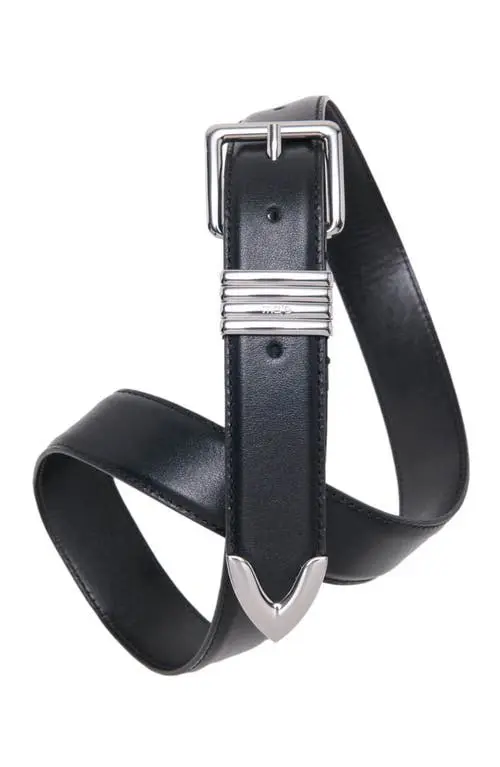 Maje Smooth Leather Waist Belt