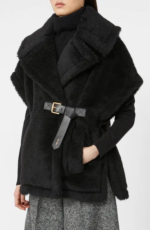 Max Mara Belted Teddy Bear Cape