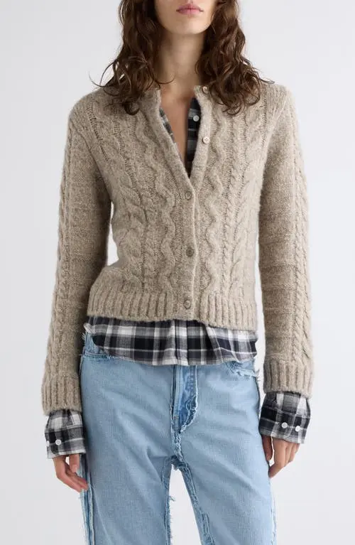 Acne Studios Kunch Layered Cardigan - Medium Beige