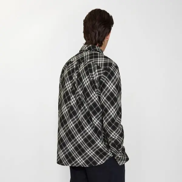 Burberry Relaxed Fit Check Cotton Flannel Shirt