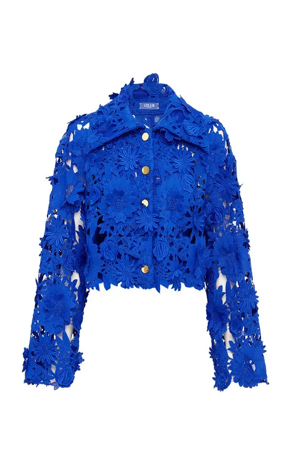 LEO LIN Robyn Lace Button-down Shirt
