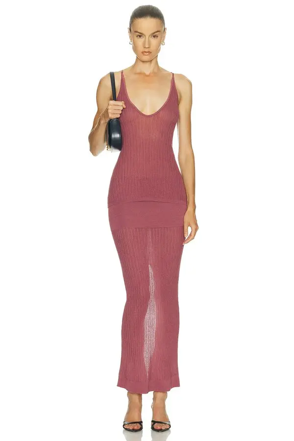 SKIMS Sheer Knit Long Tank Top