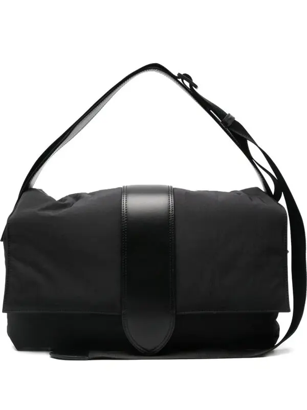 Jacquemus Leather-trimmed Tote - Black