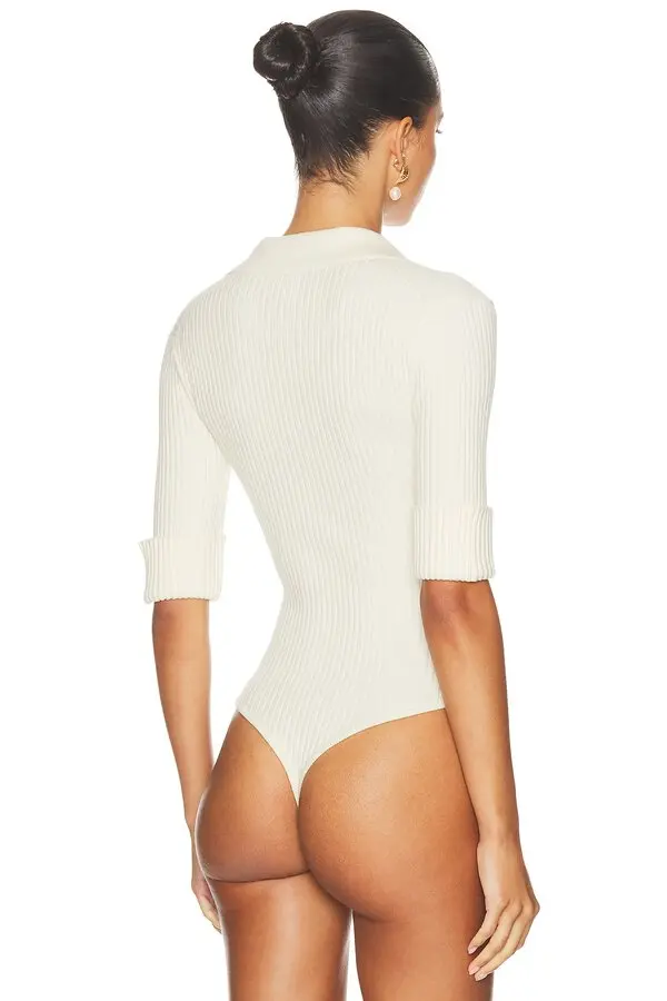 HELSA Devora Polo Bodysuit - Ivory