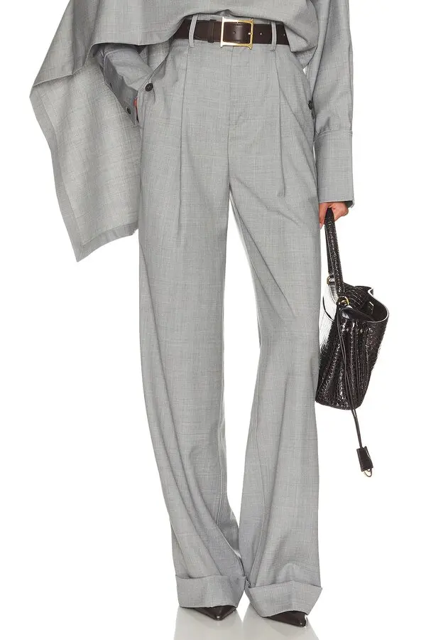 HELSA The Paperbag Trouser - Grey Melange