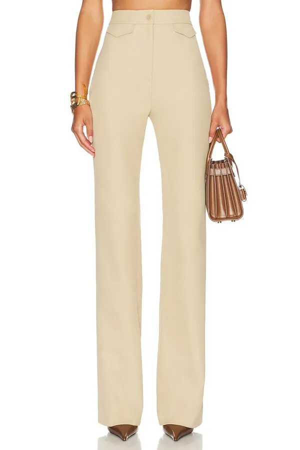 HELSA Kick Flare Suit Pant - Camel