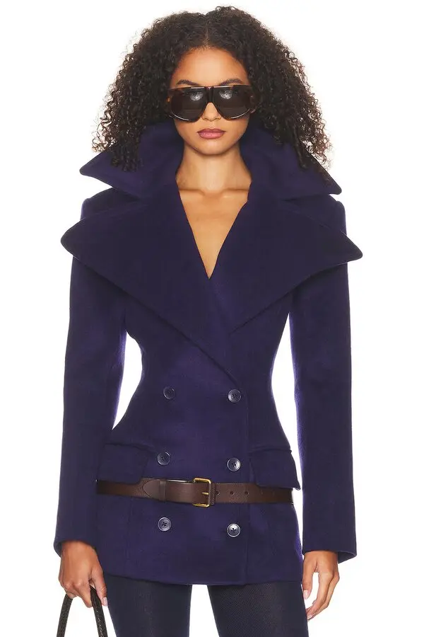 HELSA The Dramatic Collar Pea Coat