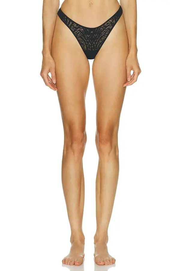 Wolford Animalier Thong - Black
