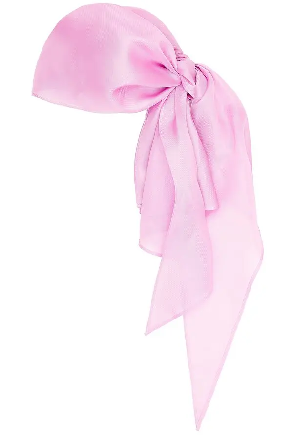 HELSA Silk Gazar Head Scarf In Pink - Ash Rose