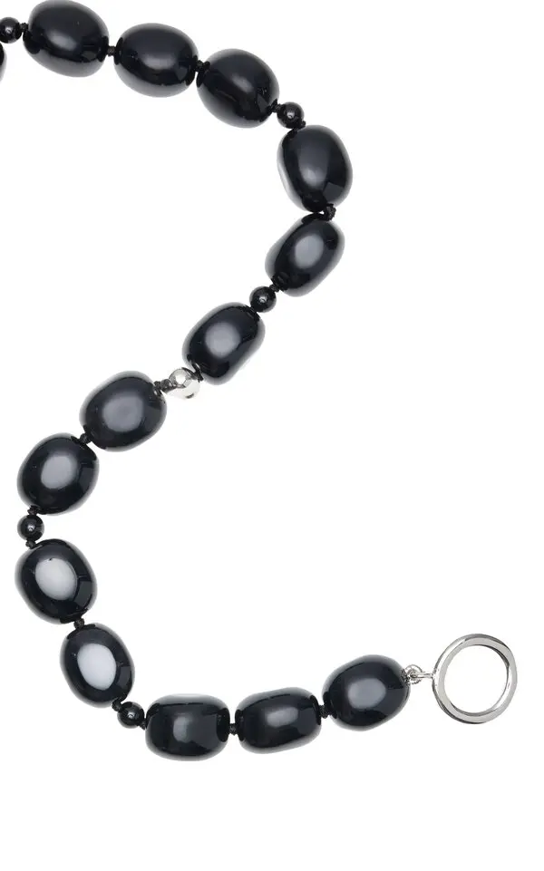 Agmes Dara Sterling Silver Onyx Necklace
