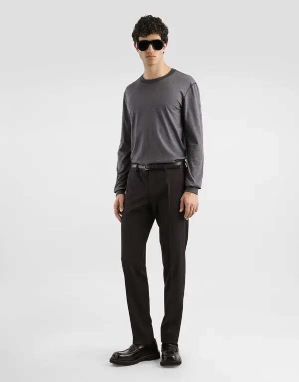 Dolce & Gabbana Bi-stretch Wool Canvas Trousers