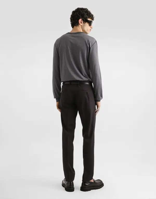 Dolce & Gabbana Bi-stretch Wool Canvas Trousers
