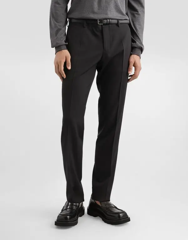 Dolce & Gabbana Bi-stretch Wool Canvas Trousers