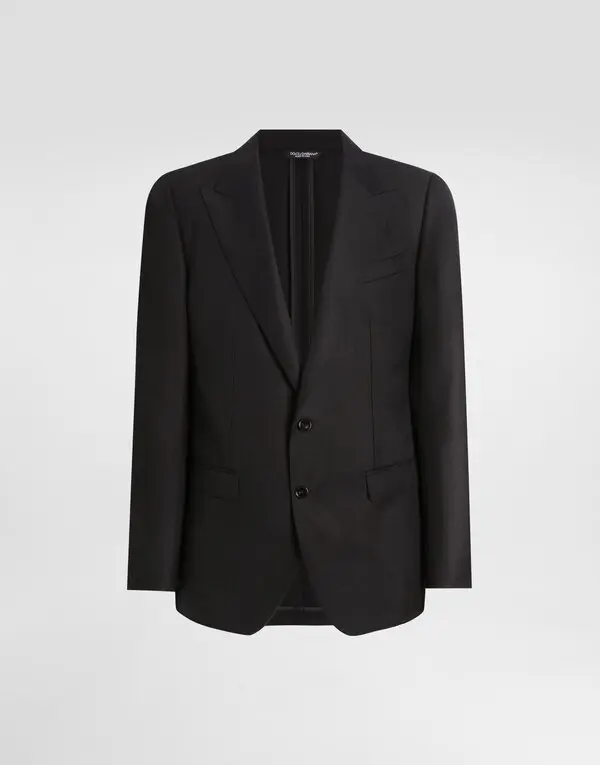 Dolce & Gabbana Single-breasted Taormina Wool Jacket - Black