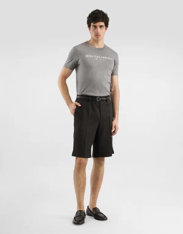 Dolce & Gabbana Cotton T-shirt With Print - Grey