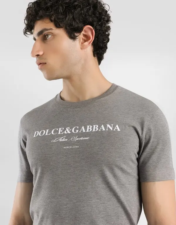Dolce & Gabbana Cotton T-shirt With Print - Grey