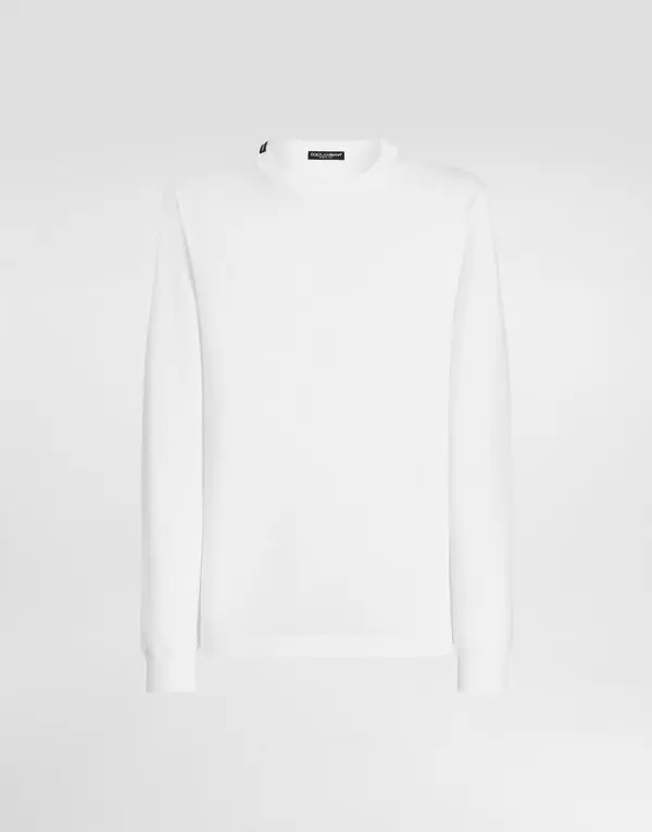 Dolce & Gabbana Long Sleeve Cotton T-shirt - White