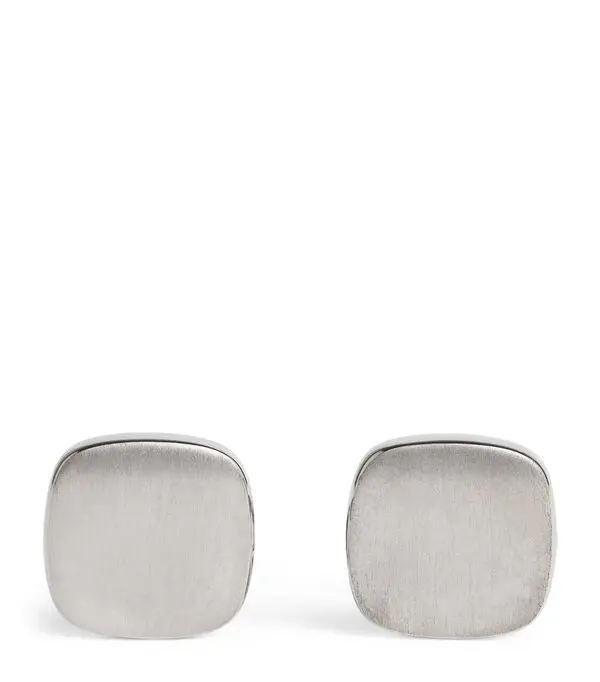 Giorgio Armani Sterling Silver Round Cufflinks - Grey
