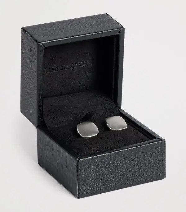 Giorgio Armani Sterling Silver Round Cufflinks