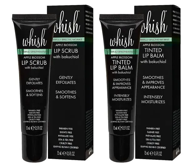 Whish Tinted Lip Balm & Lip Scrub Duo - One-color