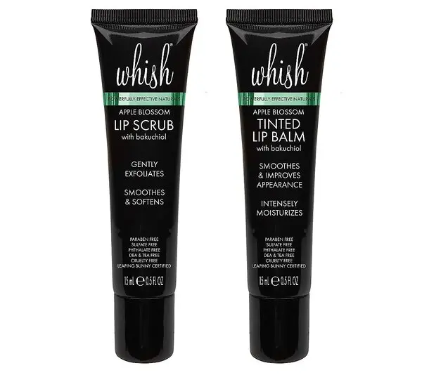 Whish Tinted Lip Balm & Lip Scrub Duo