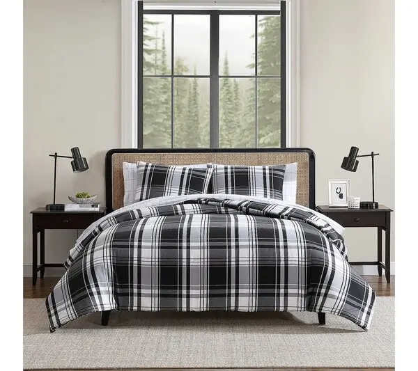 Eddie Bauer Saddle Mountain Plaid King Comforte R Set - One-color