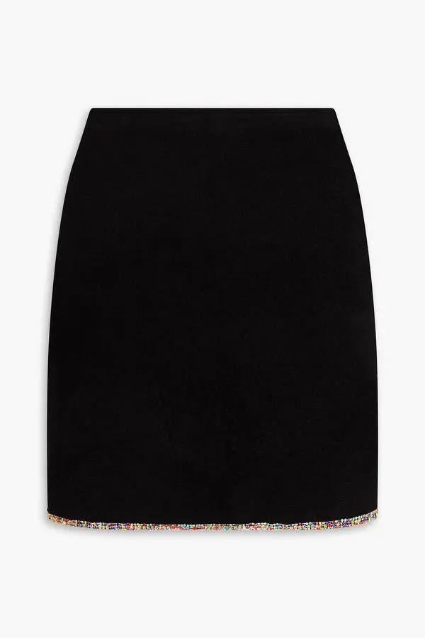 Sandro Crystal-embellished Chenille Mini Skirt