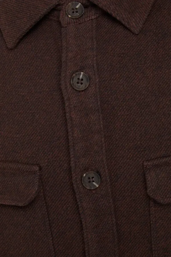 Paige Wilburt Cottonflannel Overshirt - Chocolate