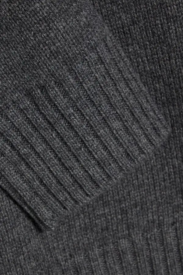 FRAME Wool And Cashmere-blend Sweater - Dark Gray