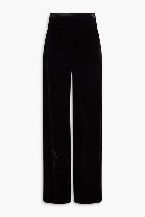Sandro Velvet Wide-leg Pants