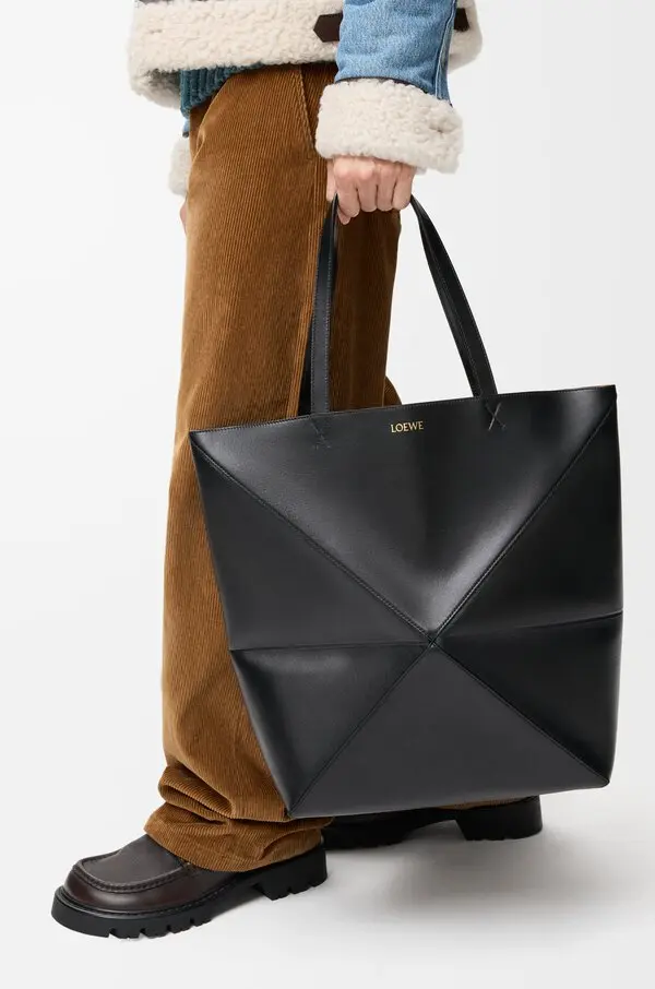 Loewe Xl Puzzle Fold Tote - Black