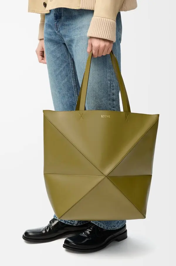 Loewe Xl Puzzle Fold Tote - Olive