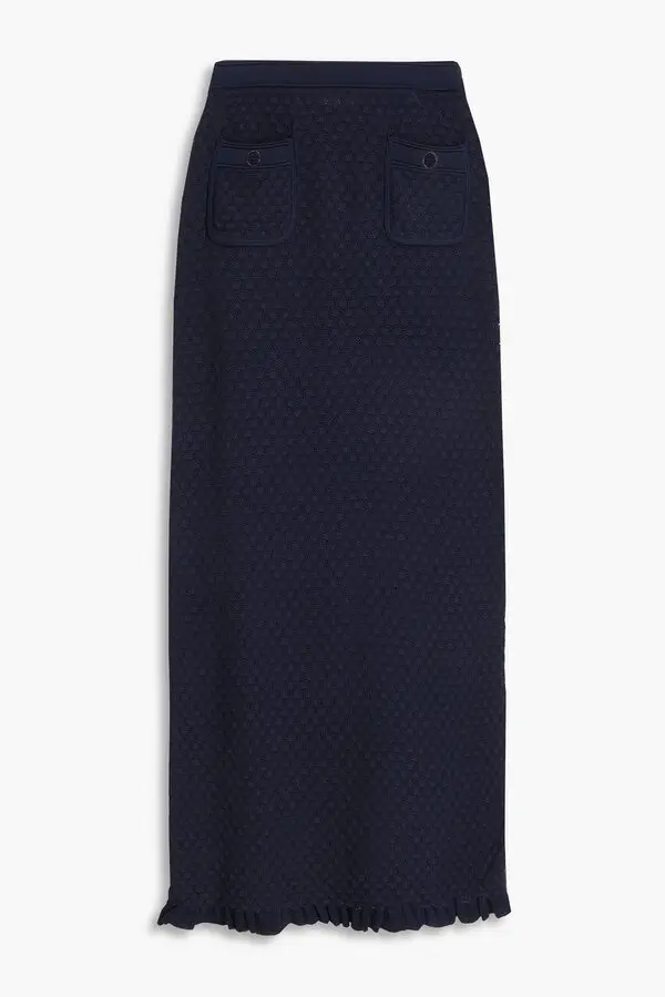 Sandro Jacquard-knit Midi Skirt