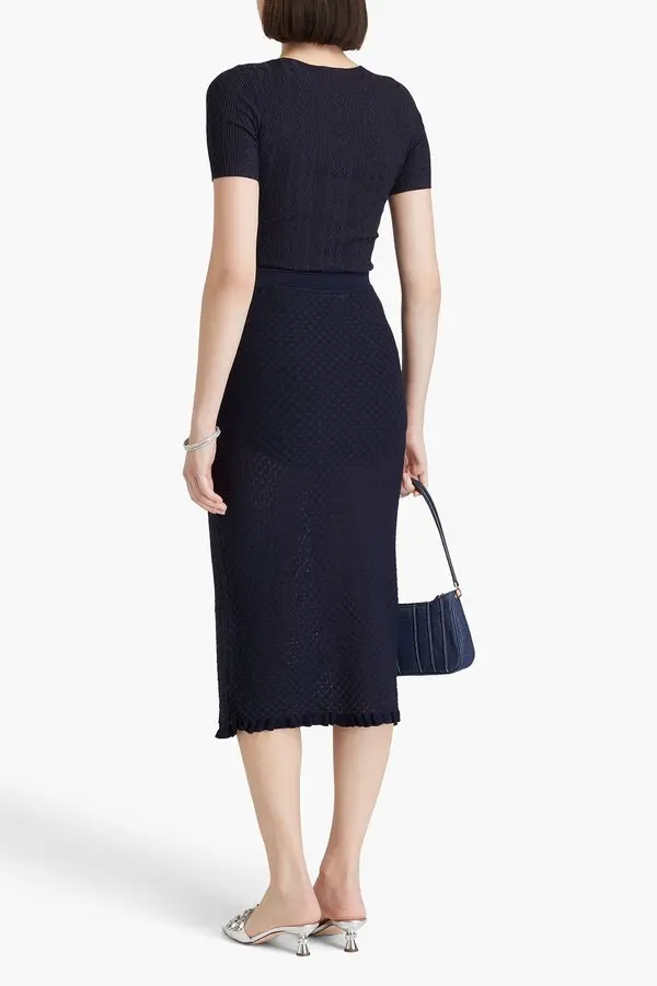 Sandro Jacquard-knit Midi Skirt