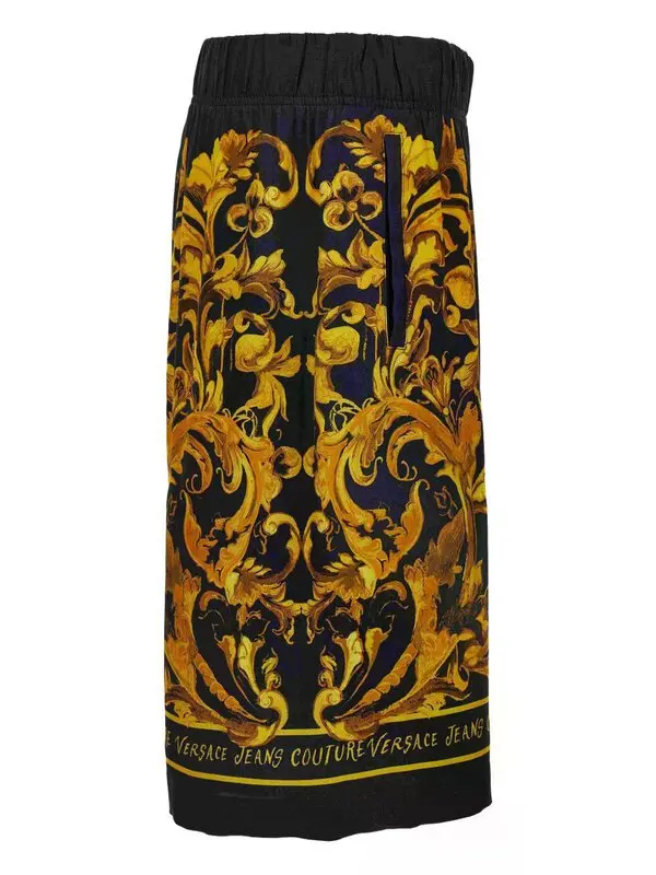 Versace Baroque-print Shorts - Black