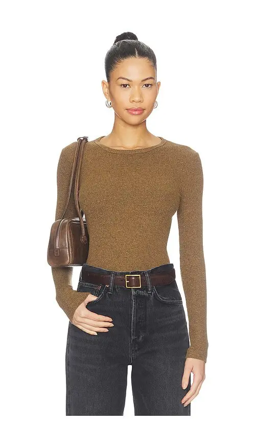 AGOLDE Delphi Slim Tee - Brew