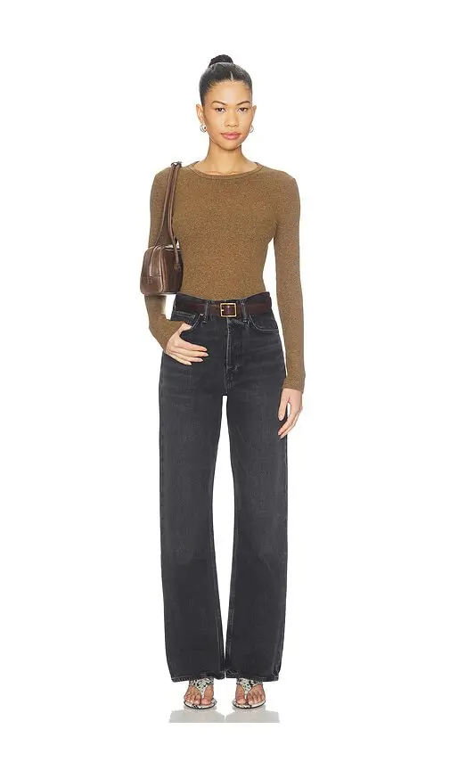 AGOLDE Delphi Slim Tee - Brew