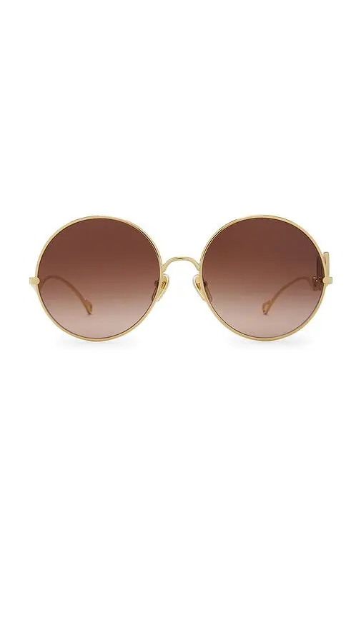 Chloé Iconic Round Sunglasses - Gold & Brown