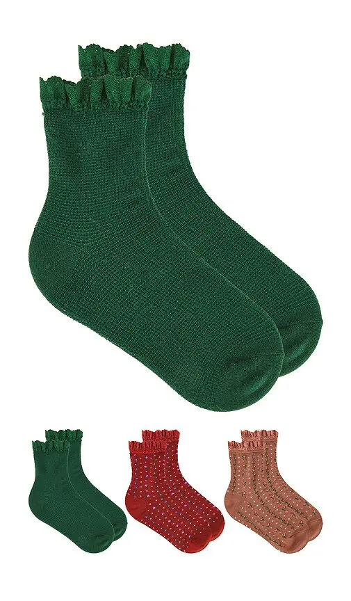 Free People Ruffle Sock Pack - Merry & Bright